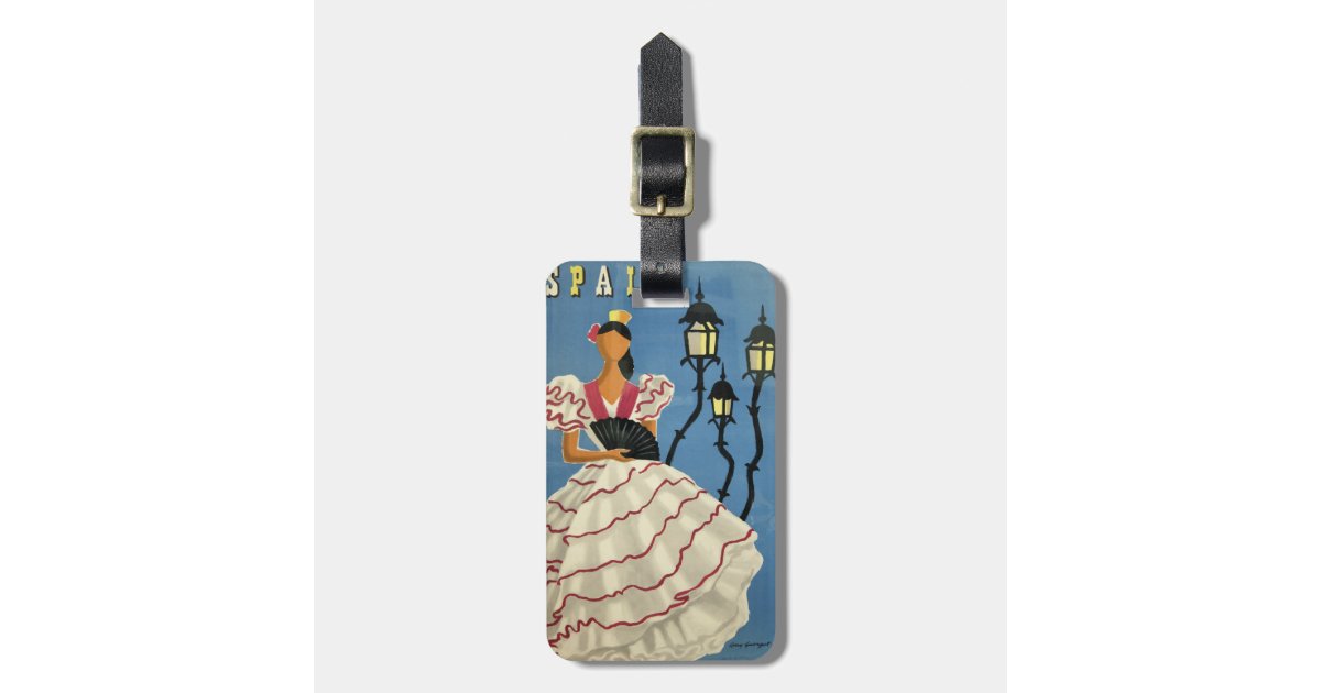 SPAIN Vintage Travel luggage tag | Zazzle