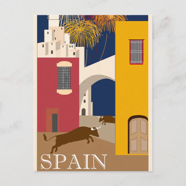 spain vintage travel postcard | Zazzle