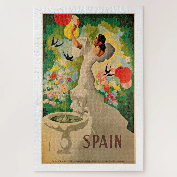 Spain - Vintage Travel Posters Jigsaw Puzzle | Zazzle