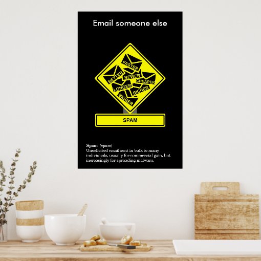 Spam Information Security Awareness Poster | Zazzle