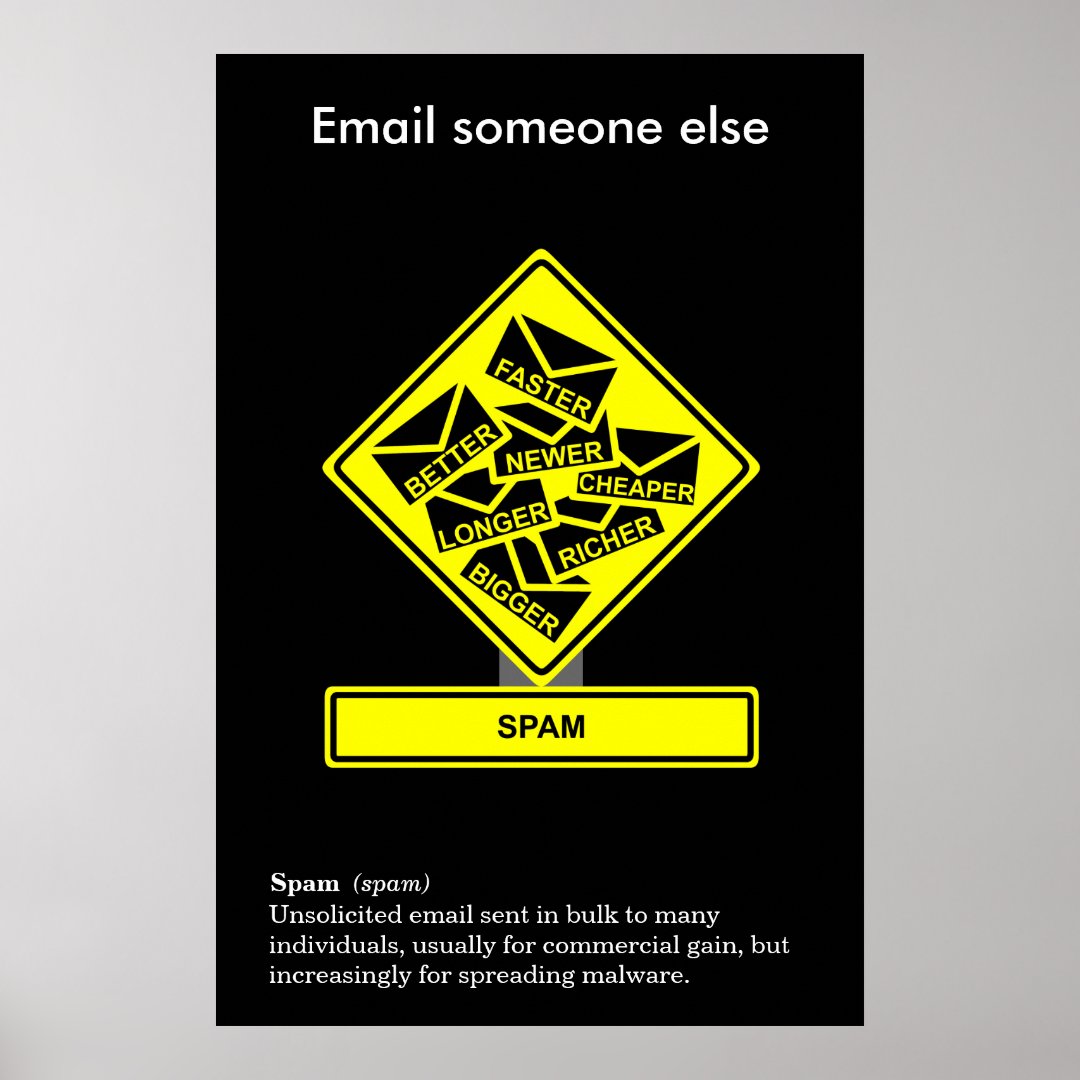 Spam Information Security Awareness Poster | Zazzle