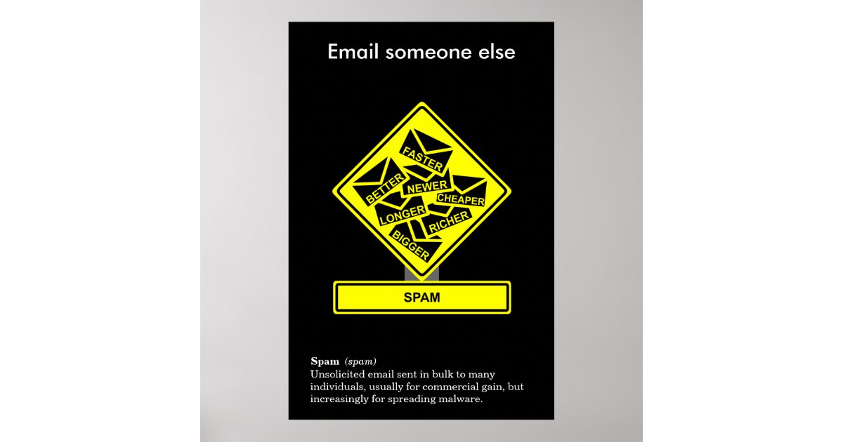 Spam Information Security Awareness Poster | Zazzle