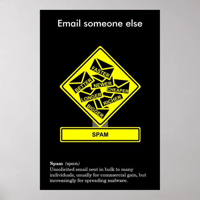 Spam Information Security Awareness Poster | Zazzle