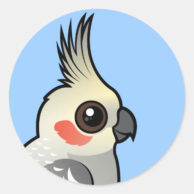 Spangled Cockatiel Classic Round Sticker | Zazzle