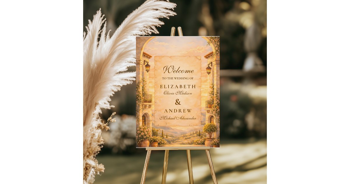 Spanish Archway Romance Wedding Foam Board | Zazzle