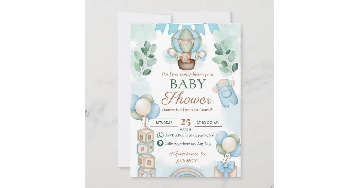 Spanish Baby Shower Invitation | Zazzle