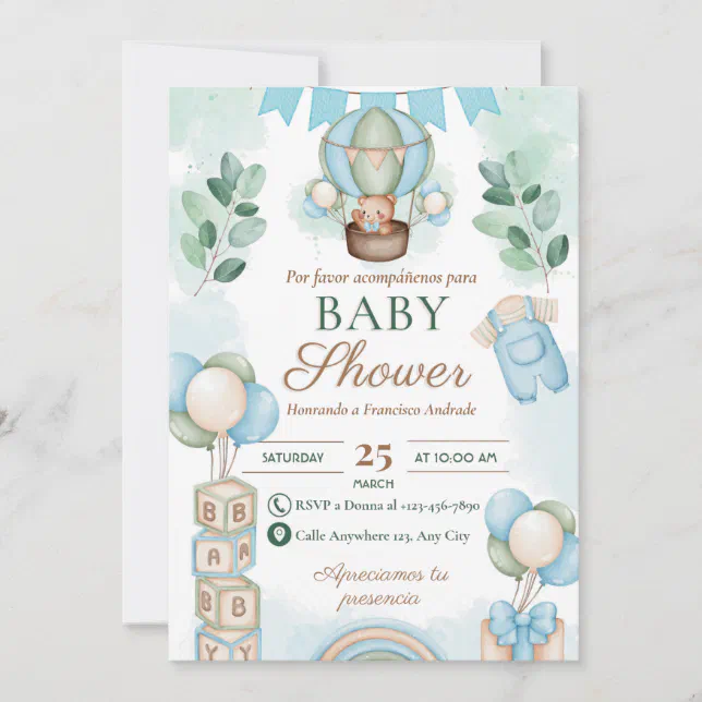 Spanish Baby Shower Invitation | Zazzle