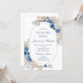 Spanish Blue Floral Wedding Invitation | Zazzle