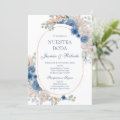 Spanish Blue Floral Wedding Invitation | Zazzle