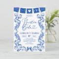 Spanish Blue Talavera Frame Nuestra Boda Invitation | Zazzle