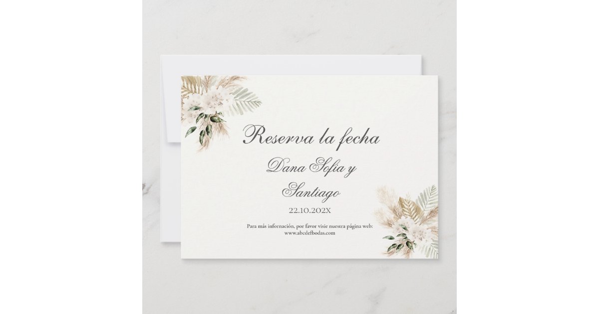 Spanish Boho Save the Date card | Zazzle