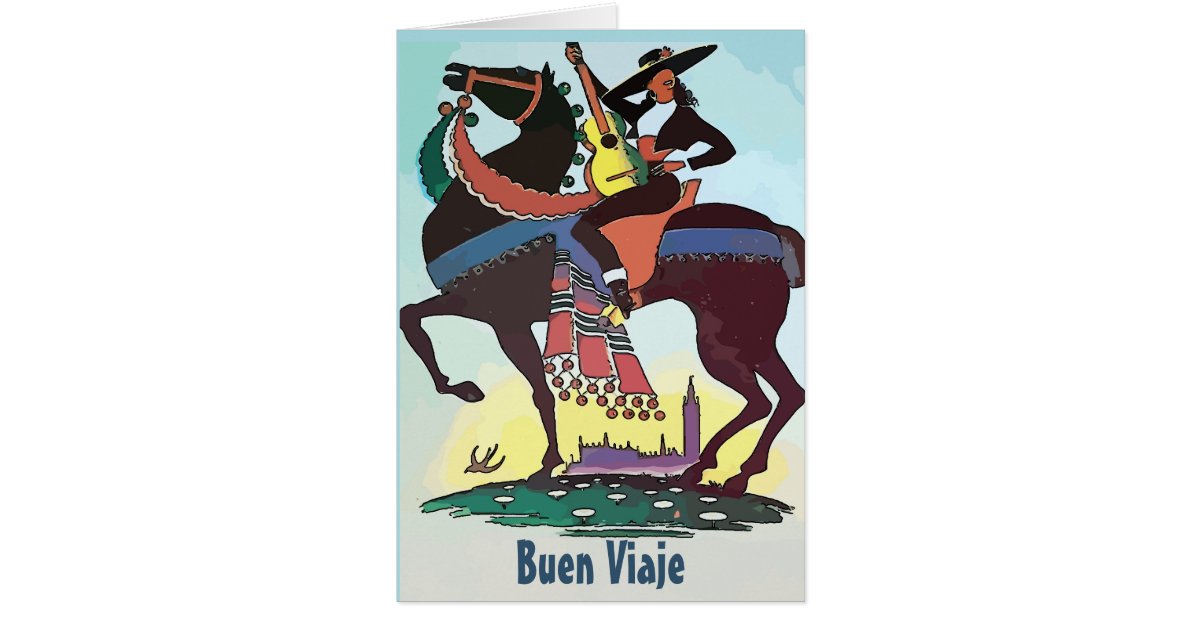 Spanish Buen viaje Travel card | Zazzle