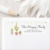 Spanish Christmas Cactus Return Address Labels | Zazzle