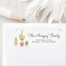 Spanish Christmas Cactus Return Address Labels | Zazzle