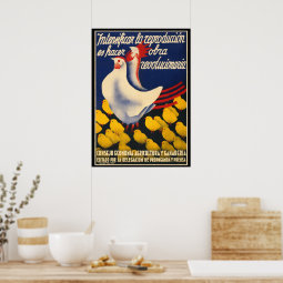 Spanish Civil War Chicken Propoganda Poster | Zazzle