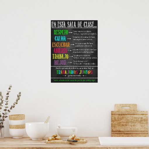 Spanish Classroom Decor Poster | Zazzle