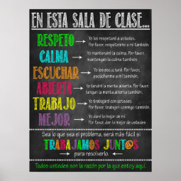 Spanish Classroom Decor Poster | Zazzle