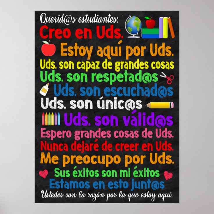 Spanish Classroom Poster | Zazzle