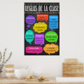 SPANISH Classroom Rules Poster! REGLAS DE LA CLASE Poster | Zazzle