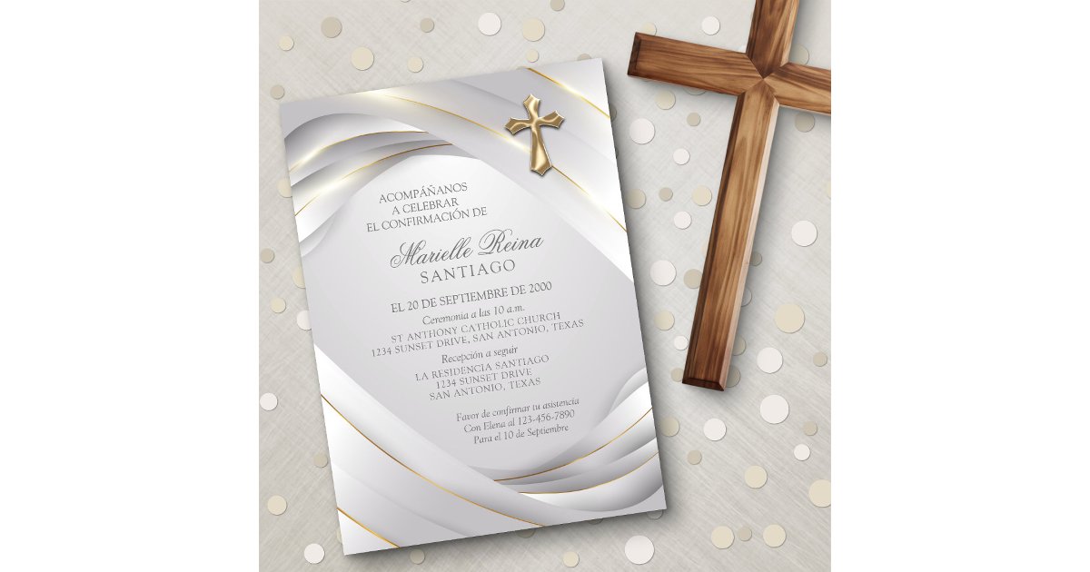 Spanish Confirmation Invitation | Zazzle