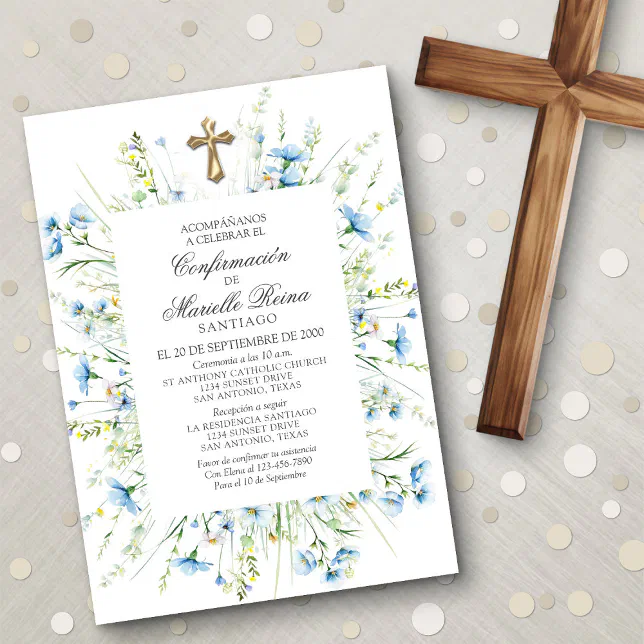 Spanish Confirmation Invitation | Zazzle