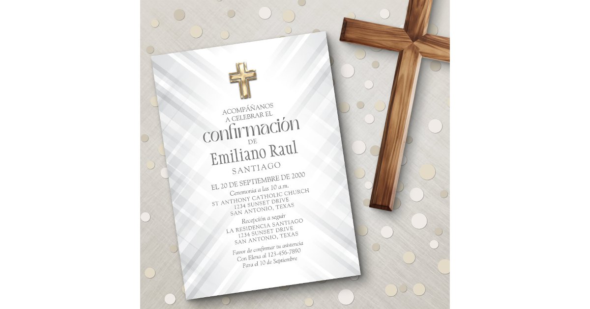 Spanish Confirmation Invitation | Zazzle