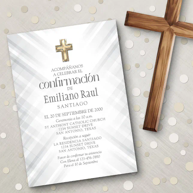 Spanish Confirmation Invitation | Zazzle
