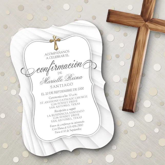 Spanish Confirmation Invitation | Zazzle