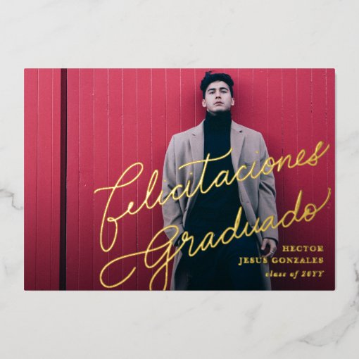 Spanish Congratulations Grad Photo Announcement | Zazzle