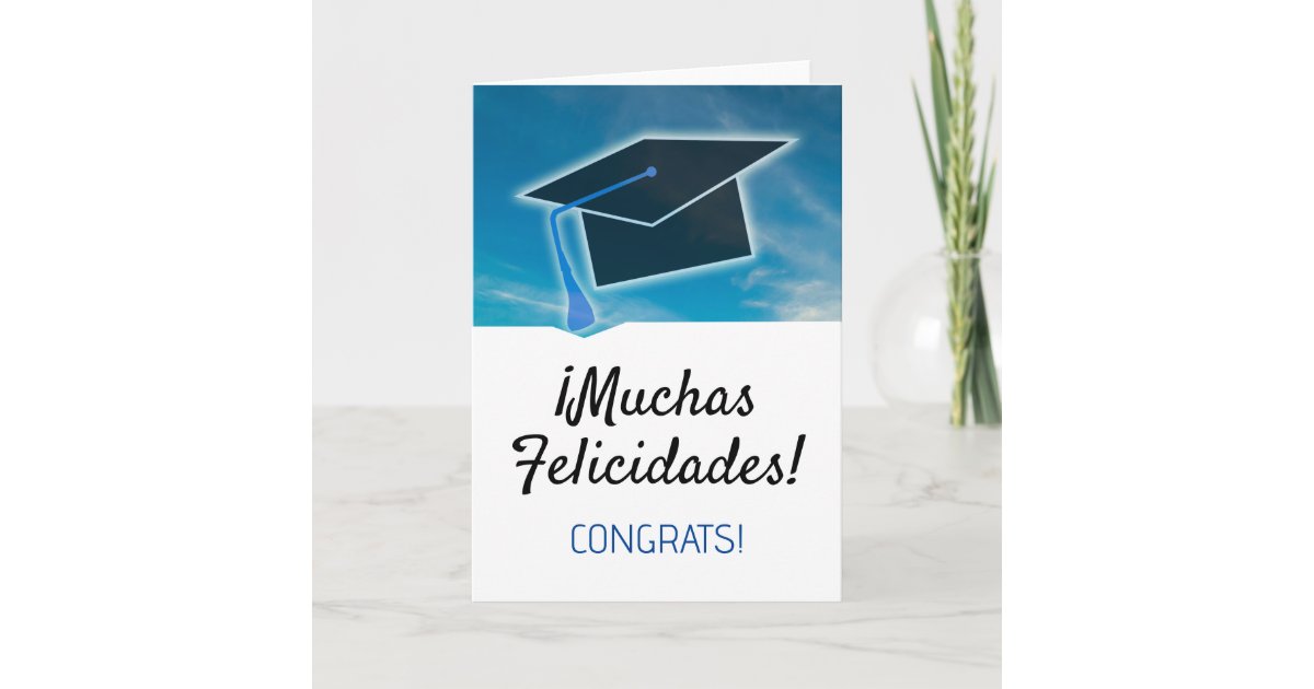 Spanish Congratulations Muchas Felicidades Card | Zazzle