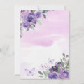 Spanish Es Niña Purple Floral Baby Shower Invitation | Zazzle