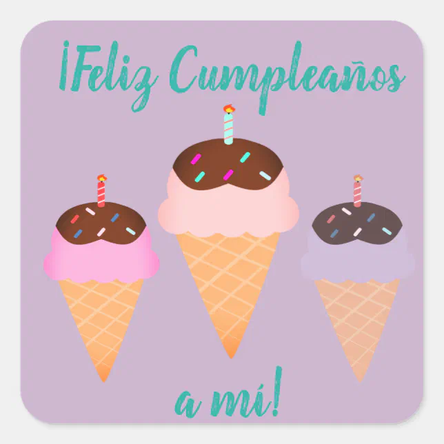 Spanish "Feliz cumpleaños," Happy Birthday Sticker | Zazzle