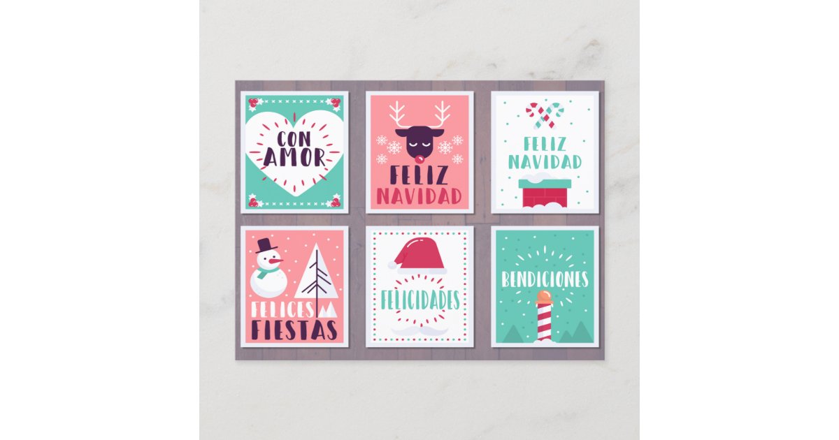 SPANISH FELIZ NAVIDAD CHRISTMAS CARD SET | Zazzle