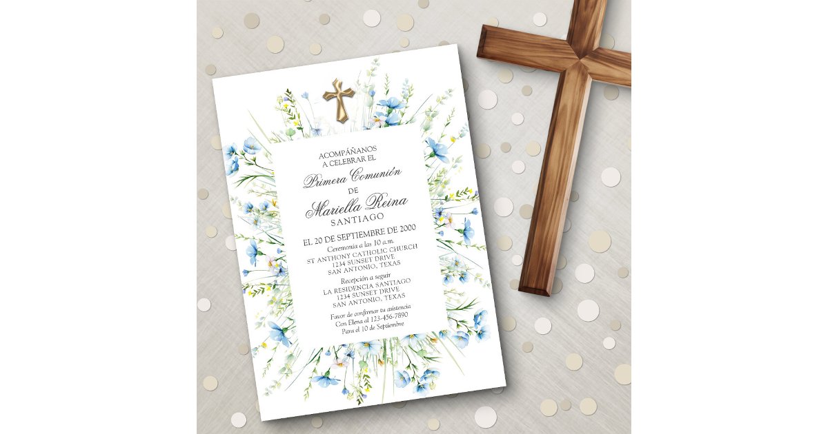 Spanish First Communion Invitation | Zazzle