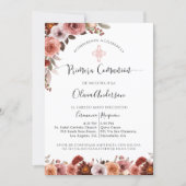 Spanish First Communion Pink Floral Invitation | Zazzle