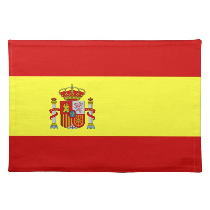 Spanish Flag Bandera Española Gifts Placemat | Zazzle