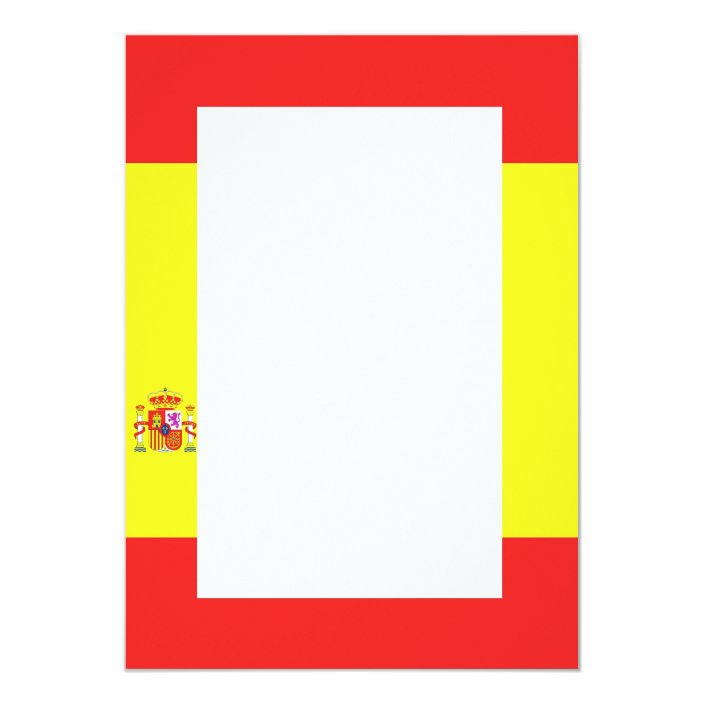 Spanish Flag Border Invitation | Zazzle.com