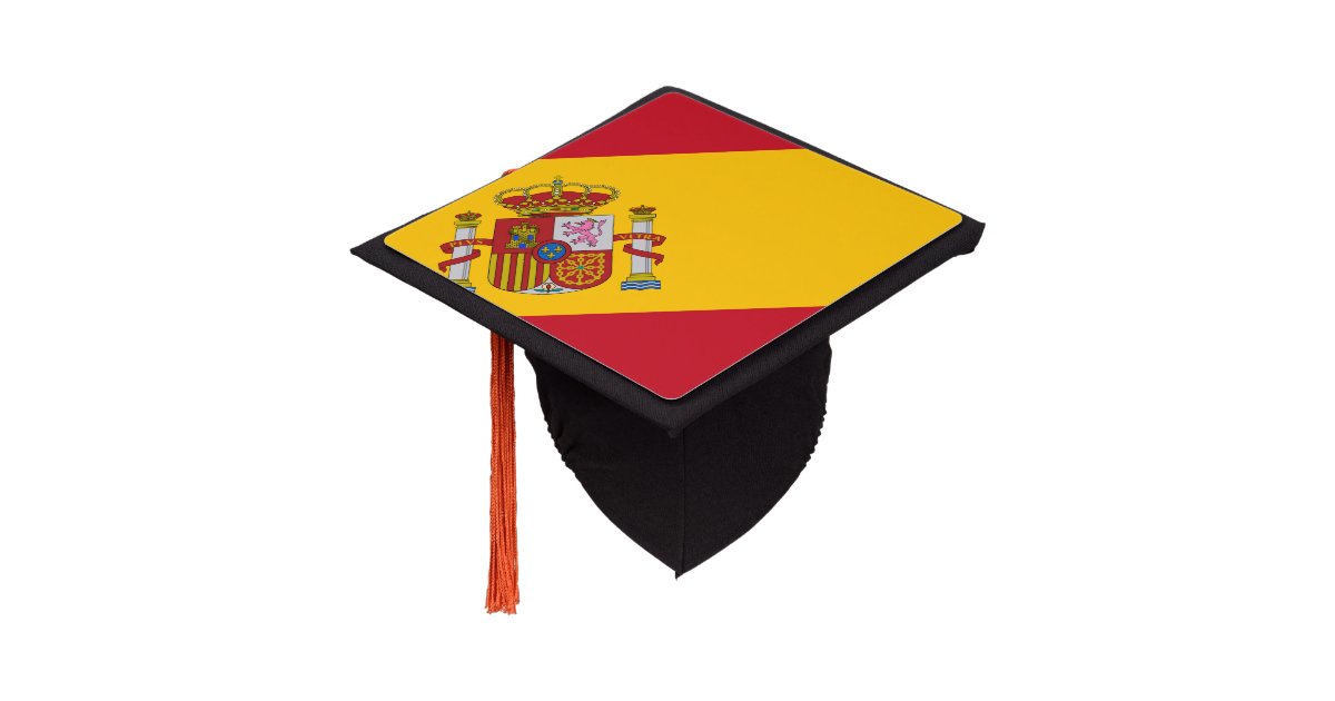 Spanish flag graduation cap topper | Zazzle