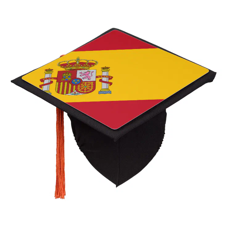 Spanish flag graduation cap topper | Zazzle