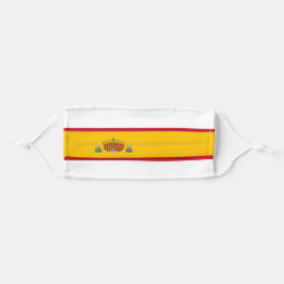 Spanish flag of Spain custom Adult Cloth Face Mask | Zazzle