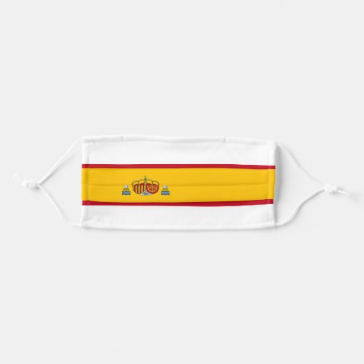 Spanish flag of Spain custom Adult Cloth Face Mask | Zazzle