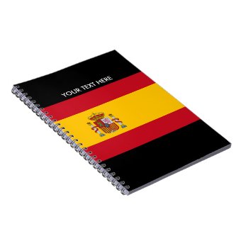 Spanish flag of Spain custom spiral notebook | Zazzle