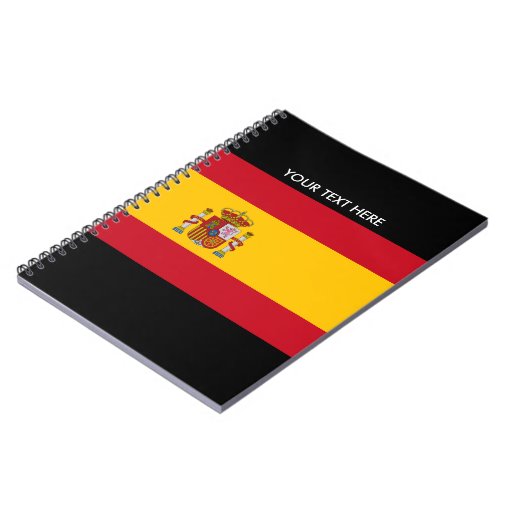 Spanish flag of Spain custom spiral notebook | Zazzle