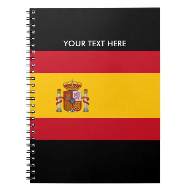 Spanish flag of Spain custom spiral notebook | Zazzle