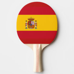 Spanish flag Ping-Pong paddle | Zazzle