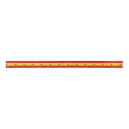 Spanish flag satin ribbon | Zazzle