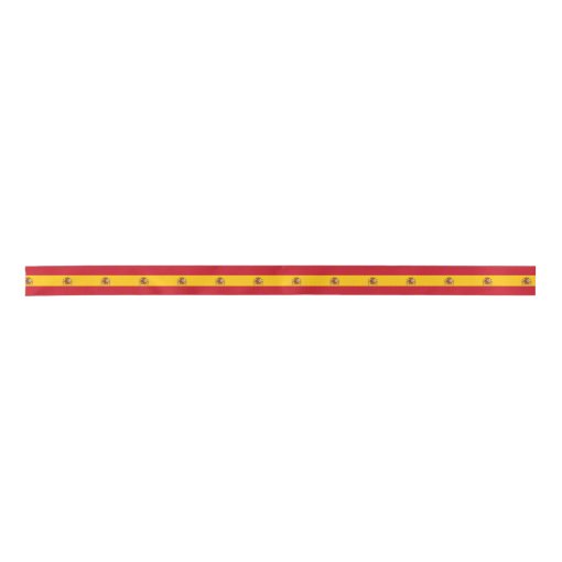 Spanish flag satin ribbon | Zazzle
