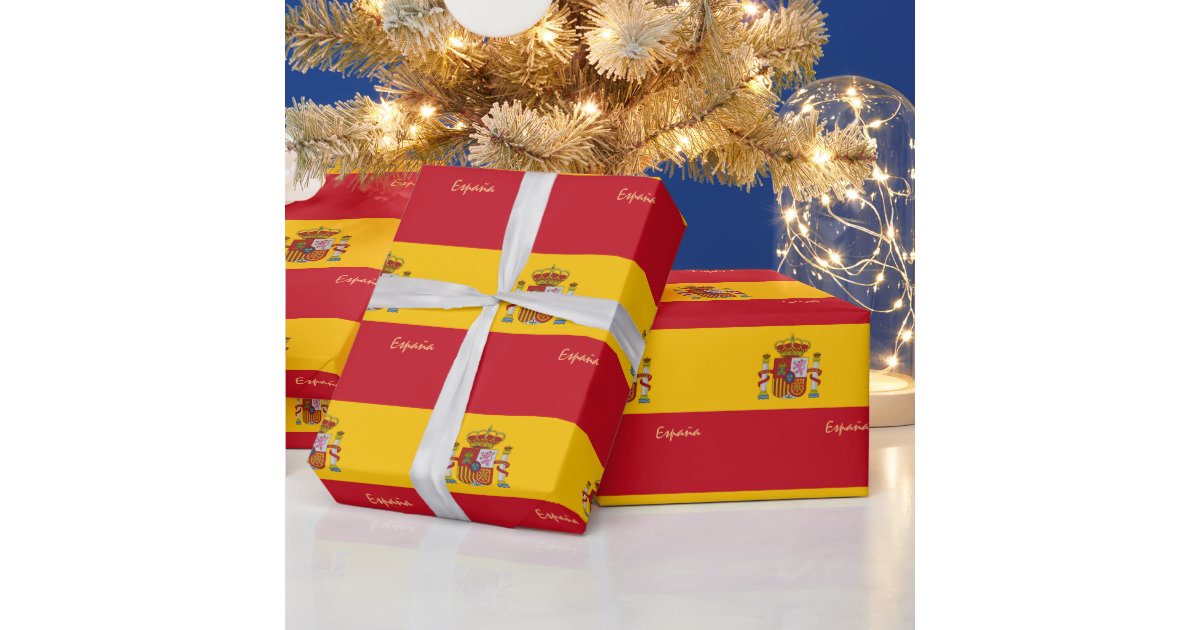 Spanish Flag & Spain gifts /sports fans Wrapping Paper | Zazzle