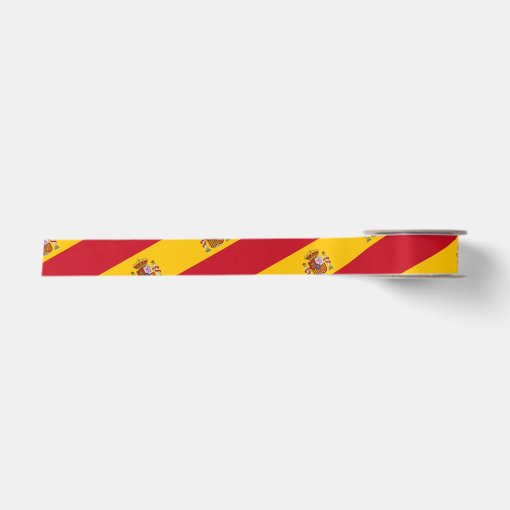 Spanish Flag & Spain travel, holiday /sport fans Satin Ribbon | Zazzle