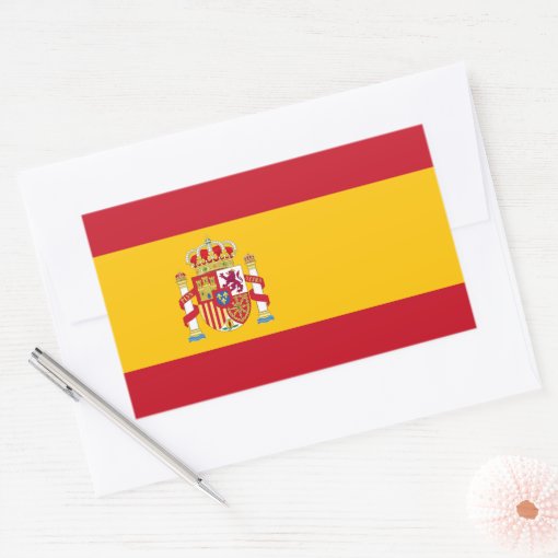 Spanish flag stickers | Zazzle